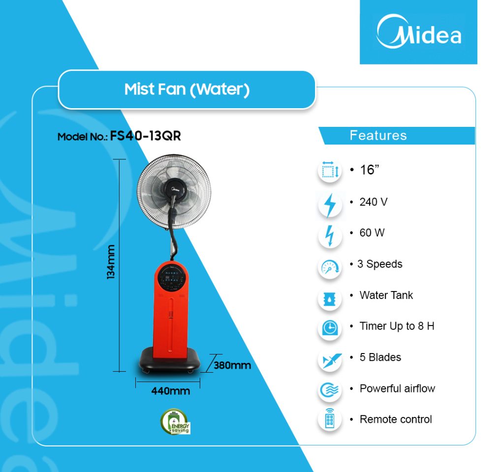 MIDEA 16″ MIST FAN - Legacy Luxury Store