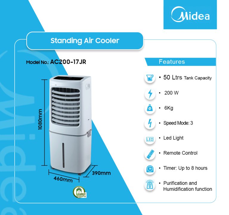 MIDEA 50LTR AIR COOLER - Legacy Luxury Store