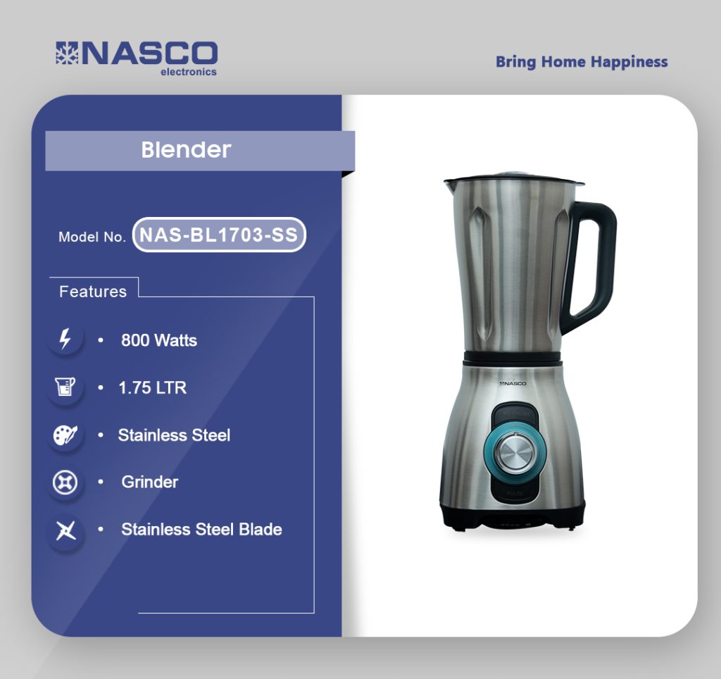 NASCO 1.75LTR 800WATTS BLENDER - Legacy Luxury Store