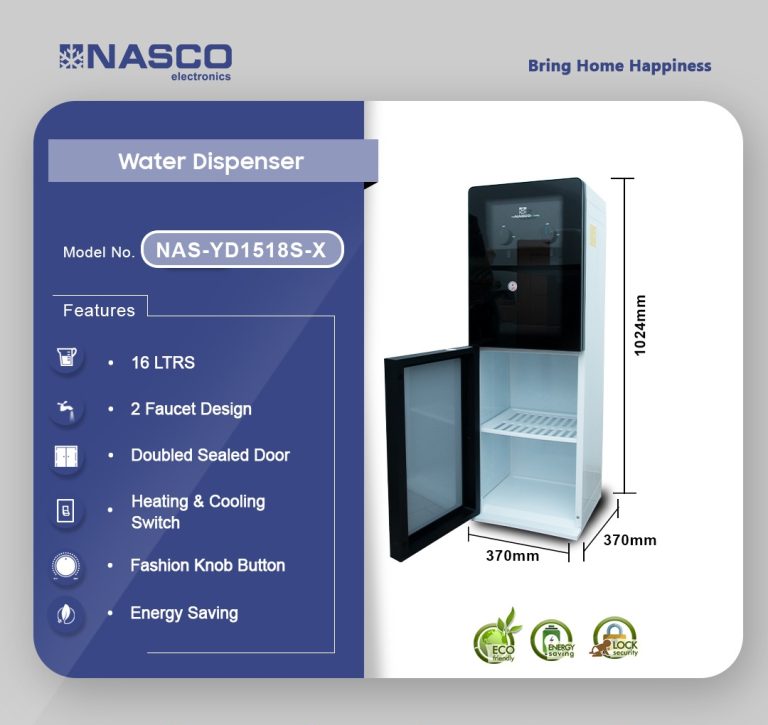 NASCO 16LTR 2 TAPS DUAL DOOR WATER DISPENSER - Legacy Luxury Store