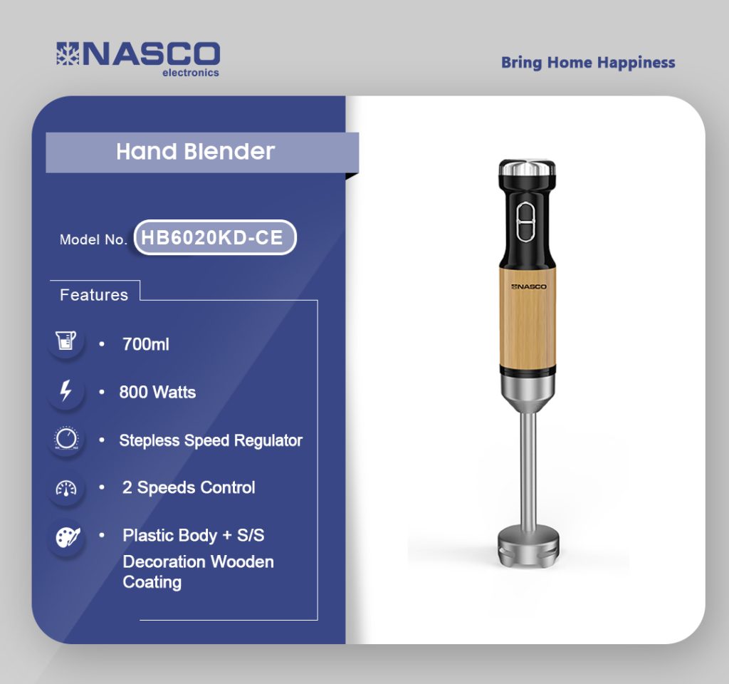 NASCO-800WATT-HAND-BLENDER-WITH-WOODEN-COATING - Legacy Luxury Store