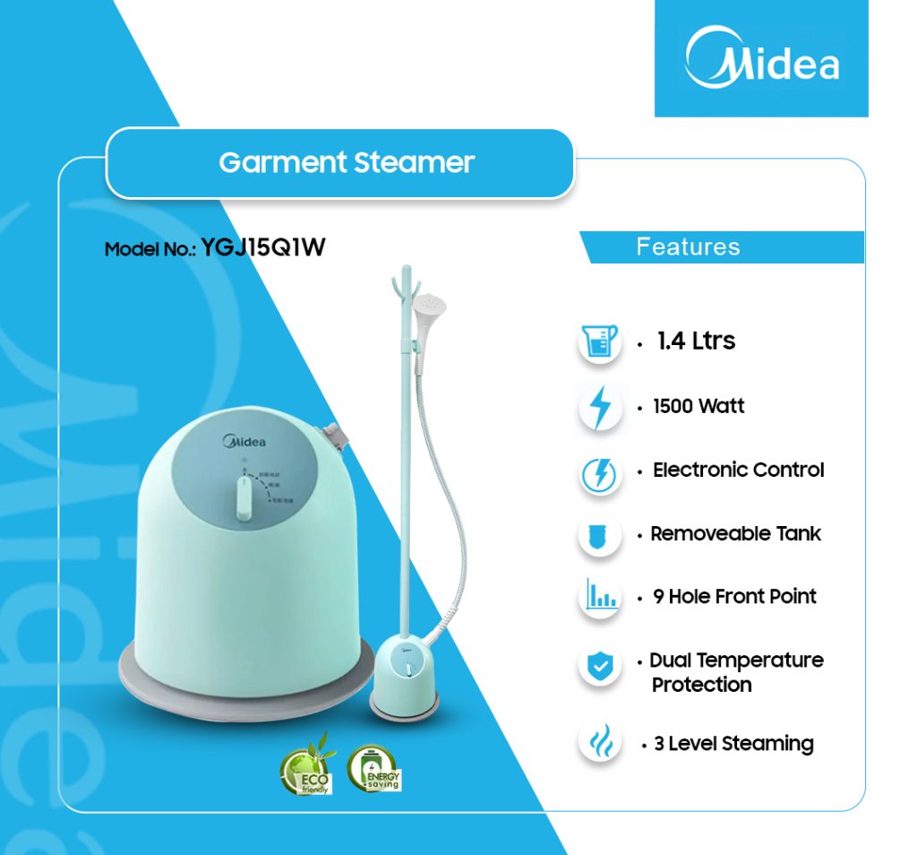 MIDEA-1500-WATT-GARMENT-STEAMER - Legacy Luxury Store